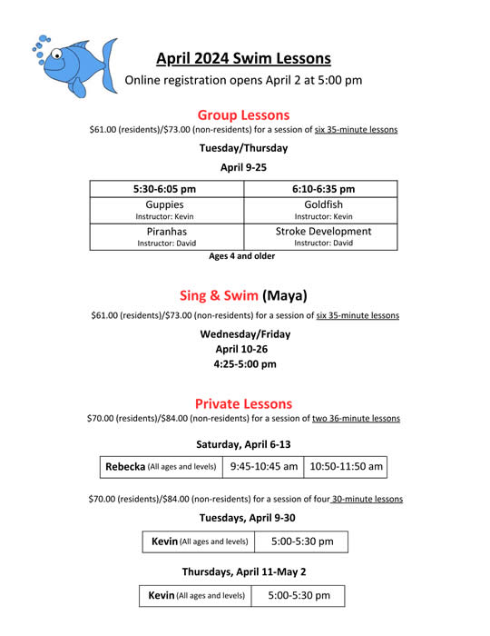 City of Newport, OR :: Aquatic Center - Swim Lessons